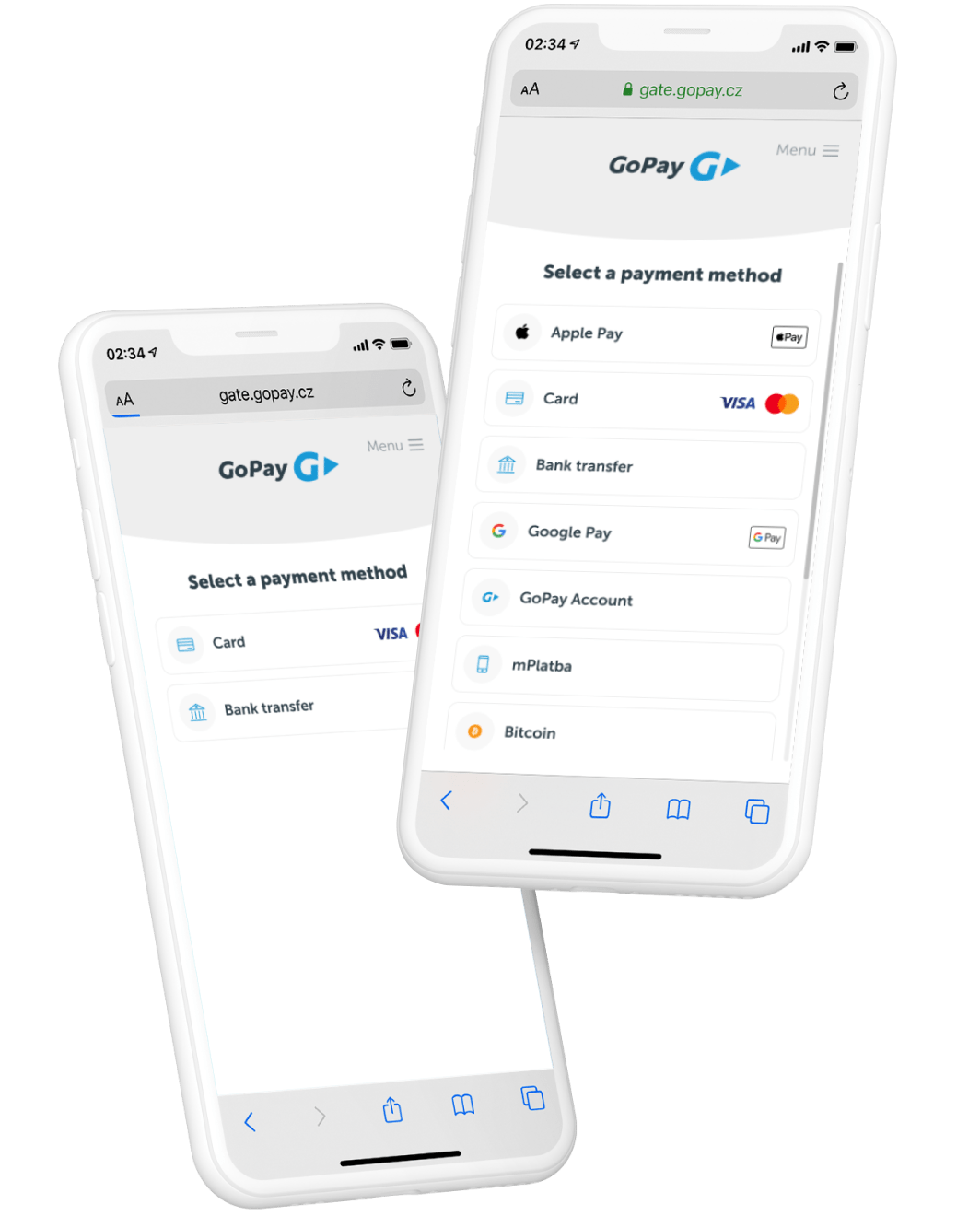 Preferred payment methods settings | GoPay
