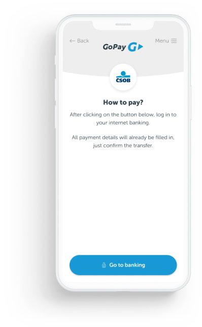 Online bank transfer | GoPay
